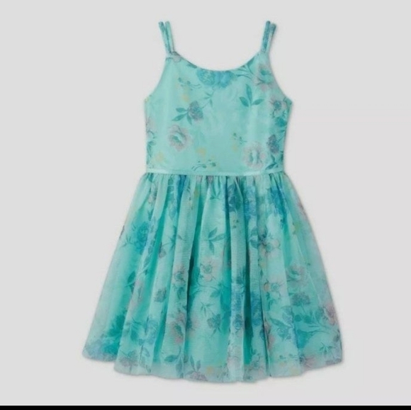 Zhenzi | Dresses | Zenzi Floral Mesh Mint Green Dress For Little Girl ...